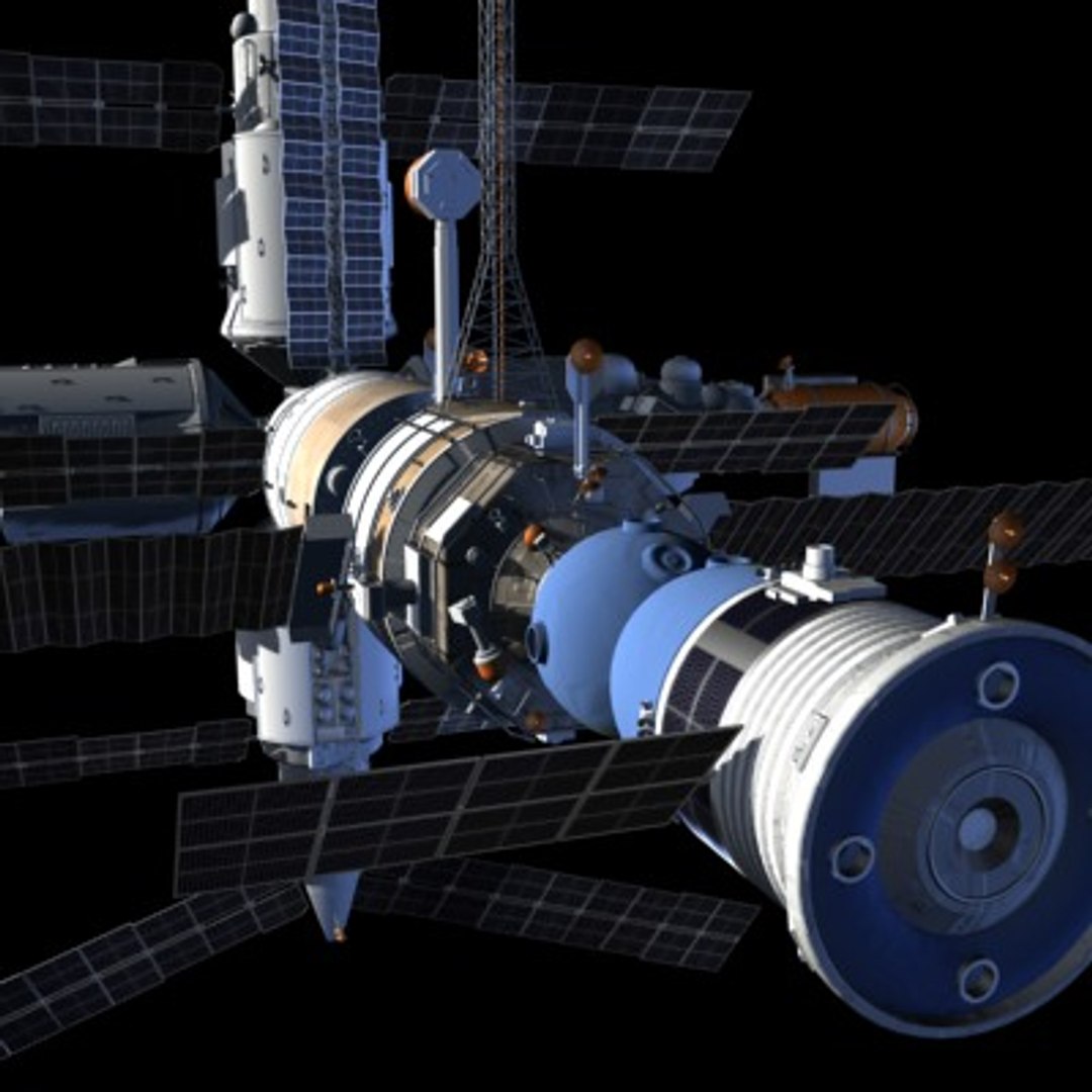Russia Mir Space Station 3d Model