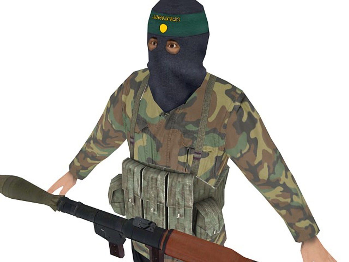 Terrorist Character 3d Model