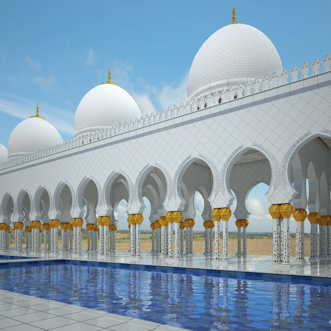 3d arabic hallway hall