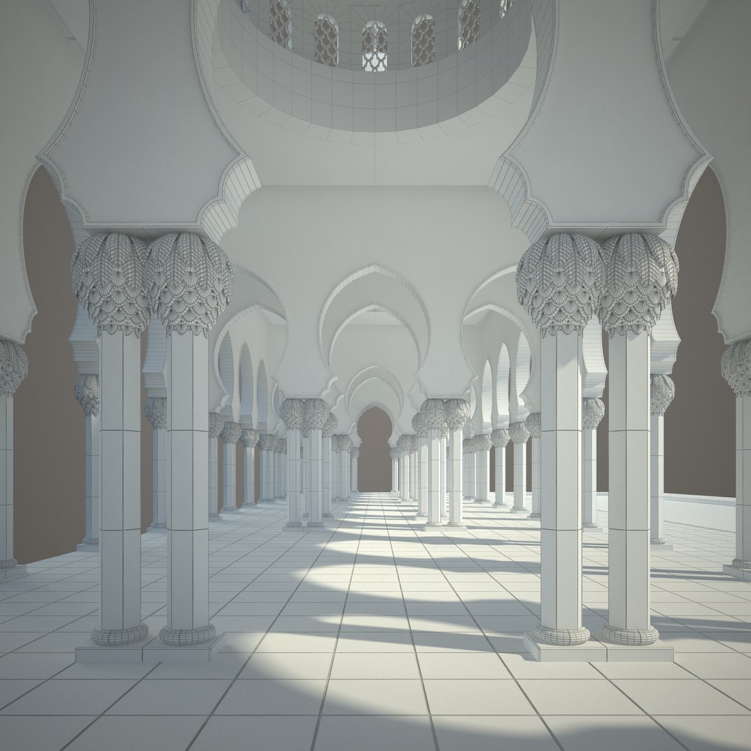 3d arabic hallway hall