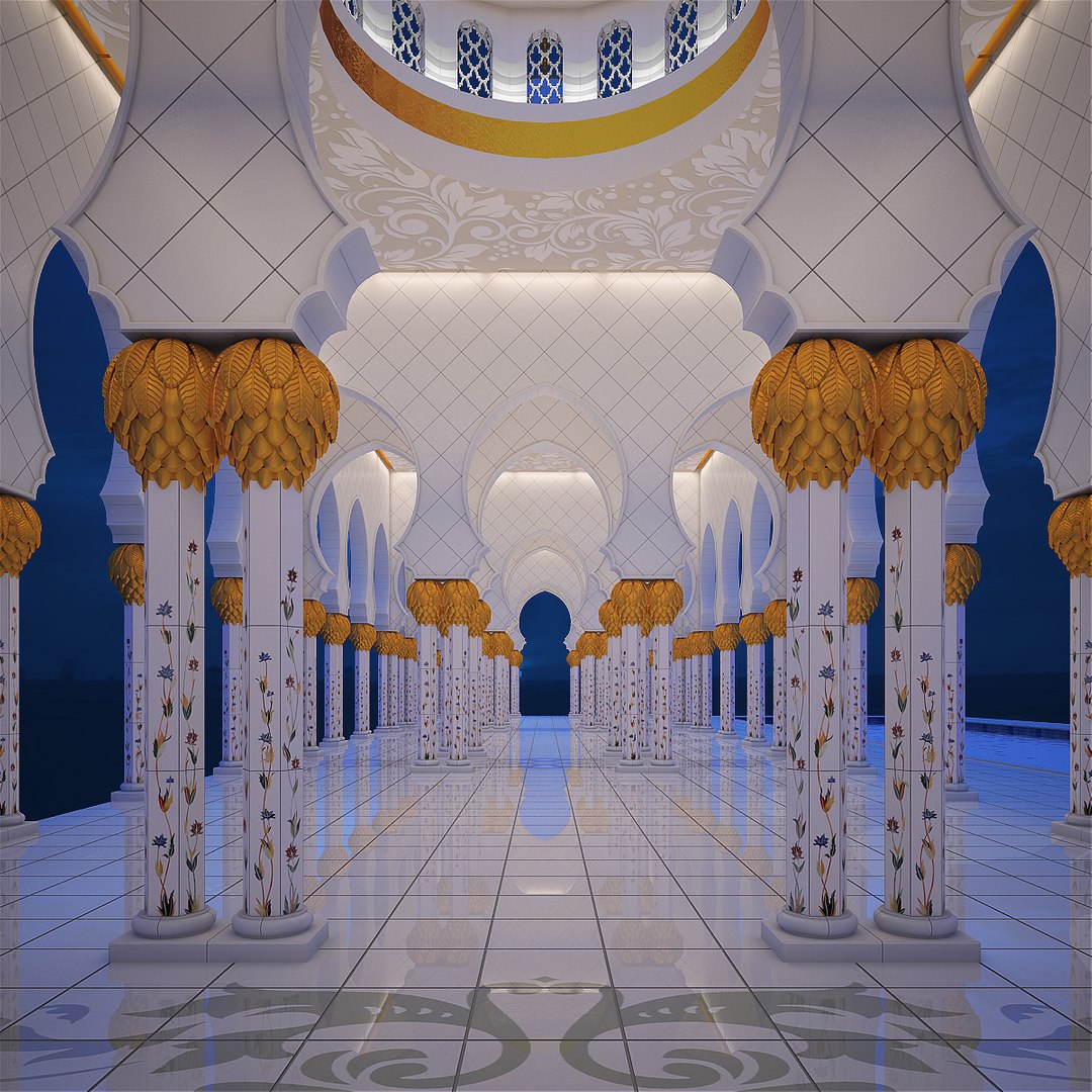 3d arabic hallway hall