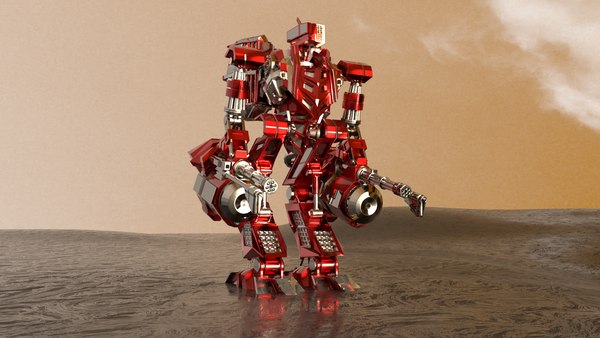 modelo 3d Mech Red - TurboSquid 1304420