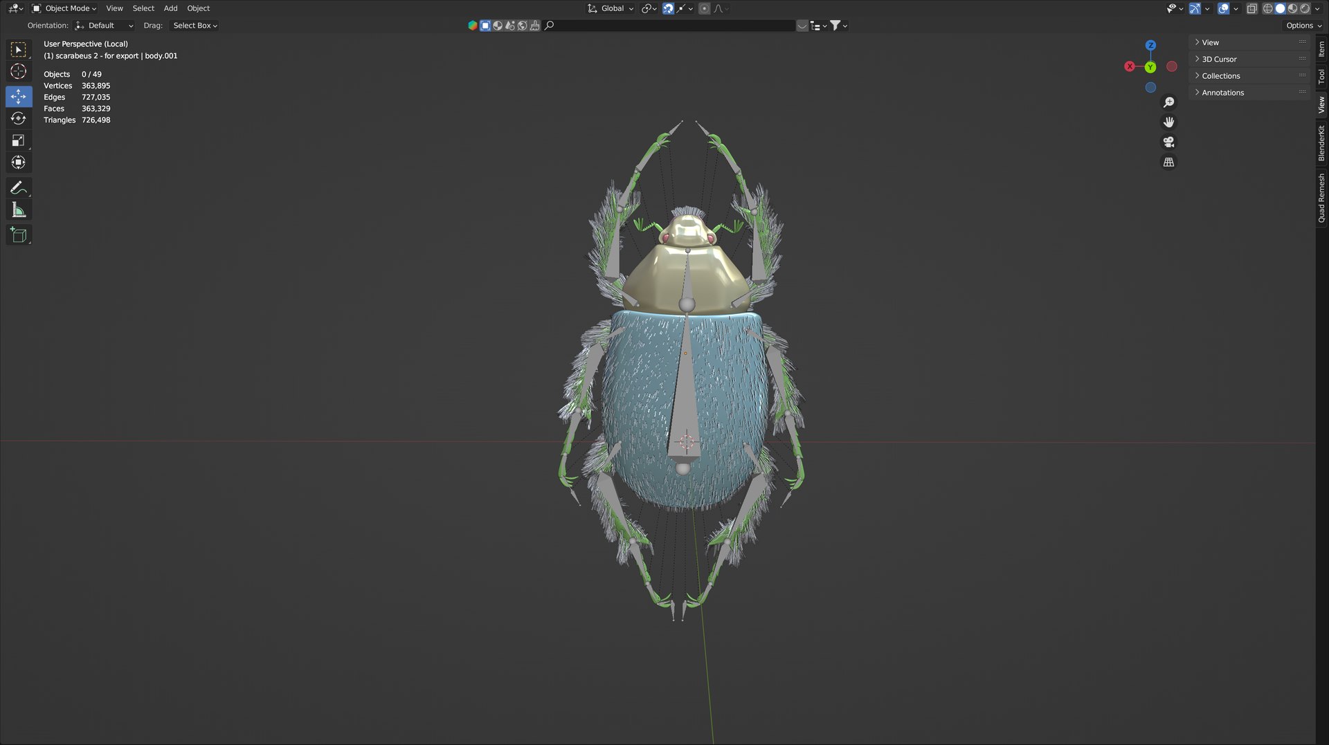 Green Scarabeus - Cetonia Aurata Model - TurboSquid 2074952