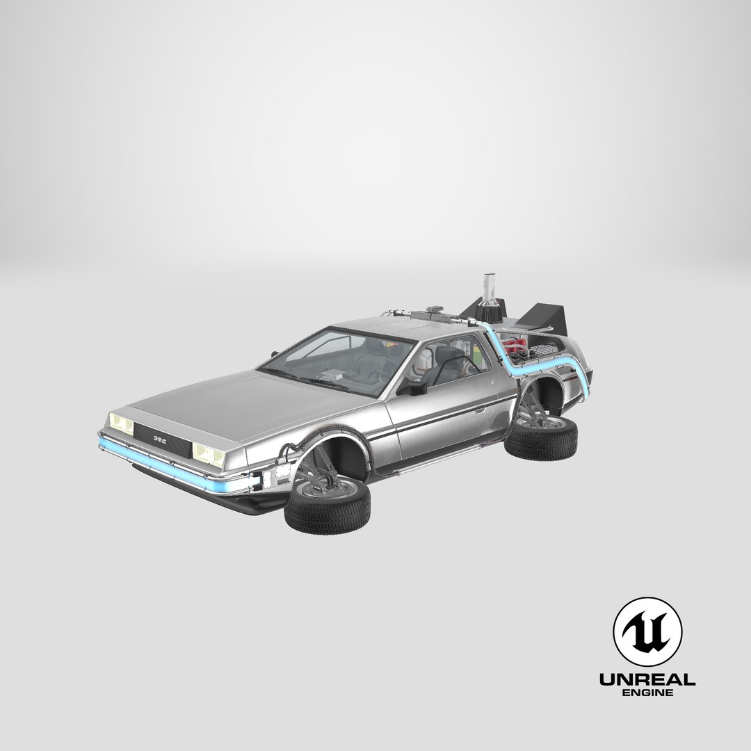 3D Delorean Flying Model - TurboSquid 1339172