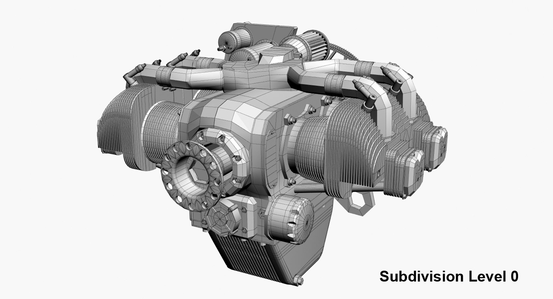 3D Piston Aircraft Engine Model | 1146634 | TurboSquid