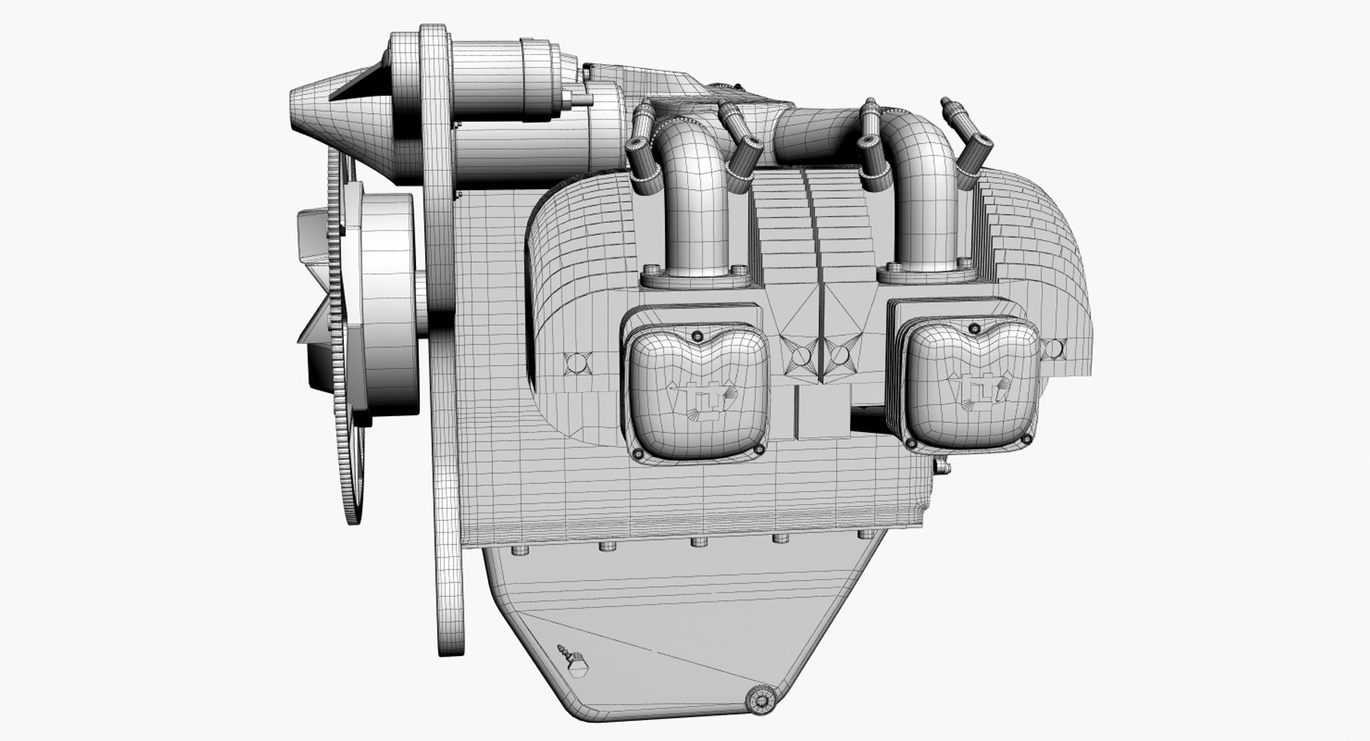 3D Piston Aircraft Engine Model | 1146634 | TurboSquid