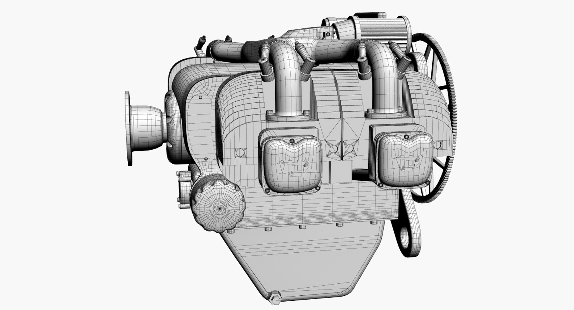 3D piston aircraft engine model | 1146634 | TurboSquid