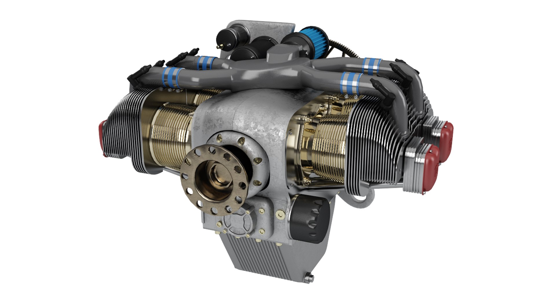 3D piston aircraft engine model | 1146634 | TurboSquid