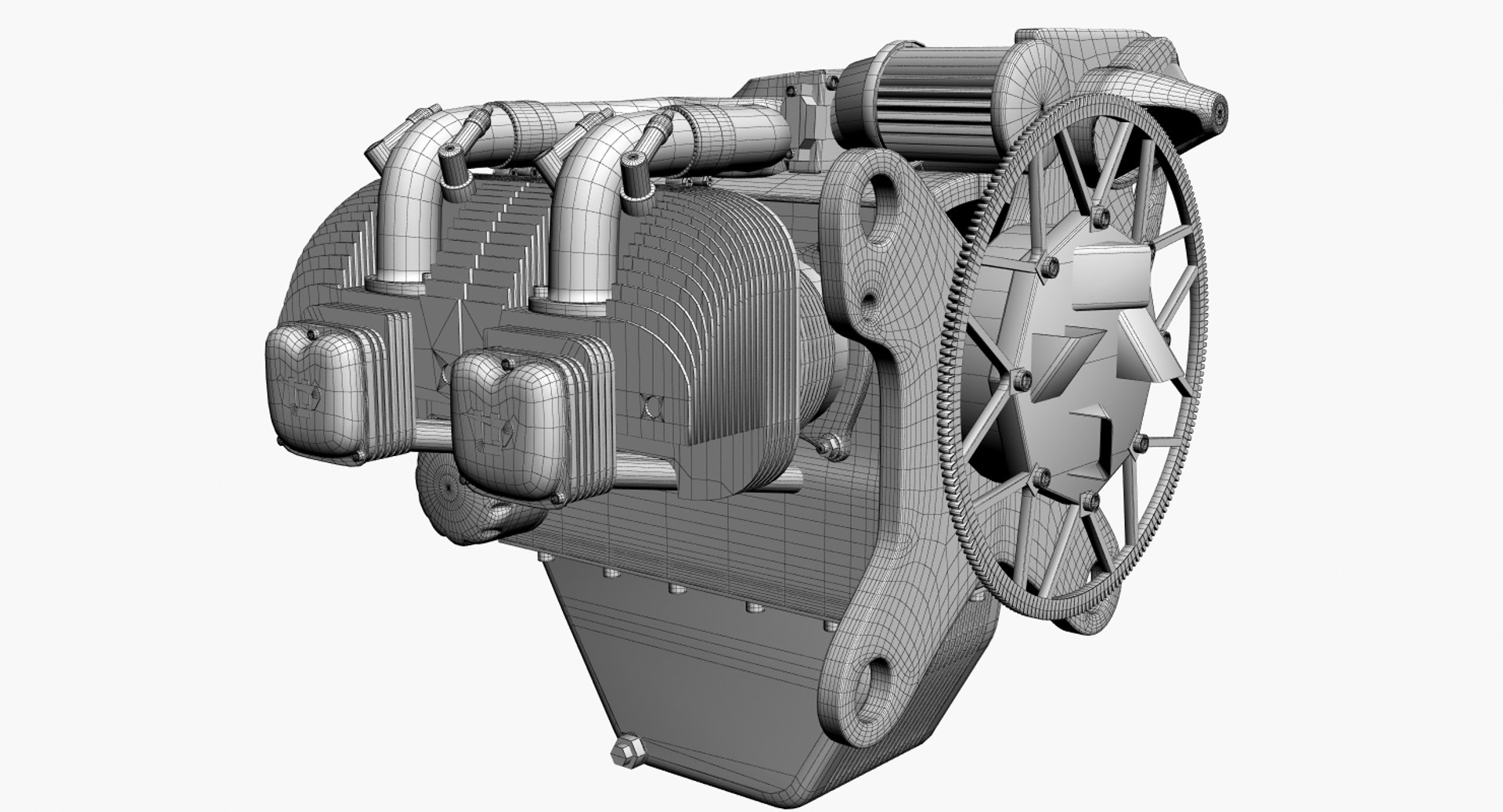 3D Piston Aircraft Engine Model | 1146634 | TurboSquid