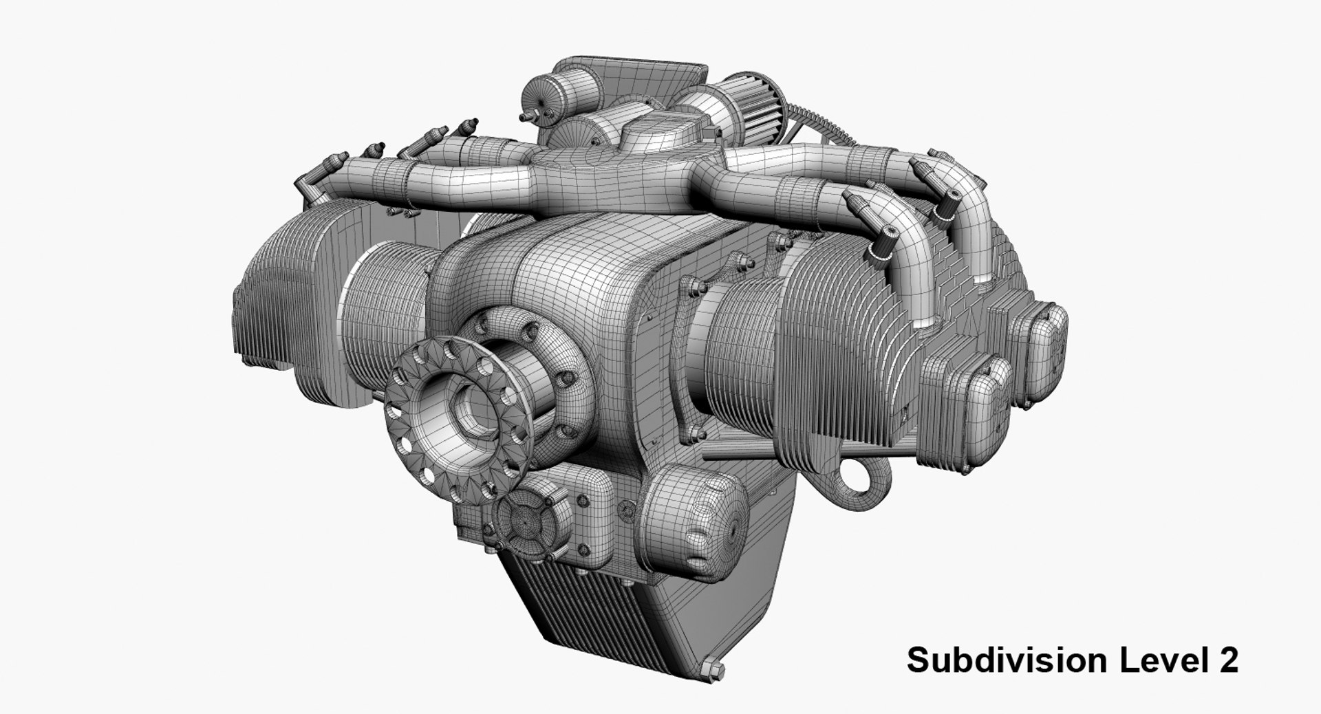 3D Piston Aircraft Engine Model | 1146634 | TurboSquid
