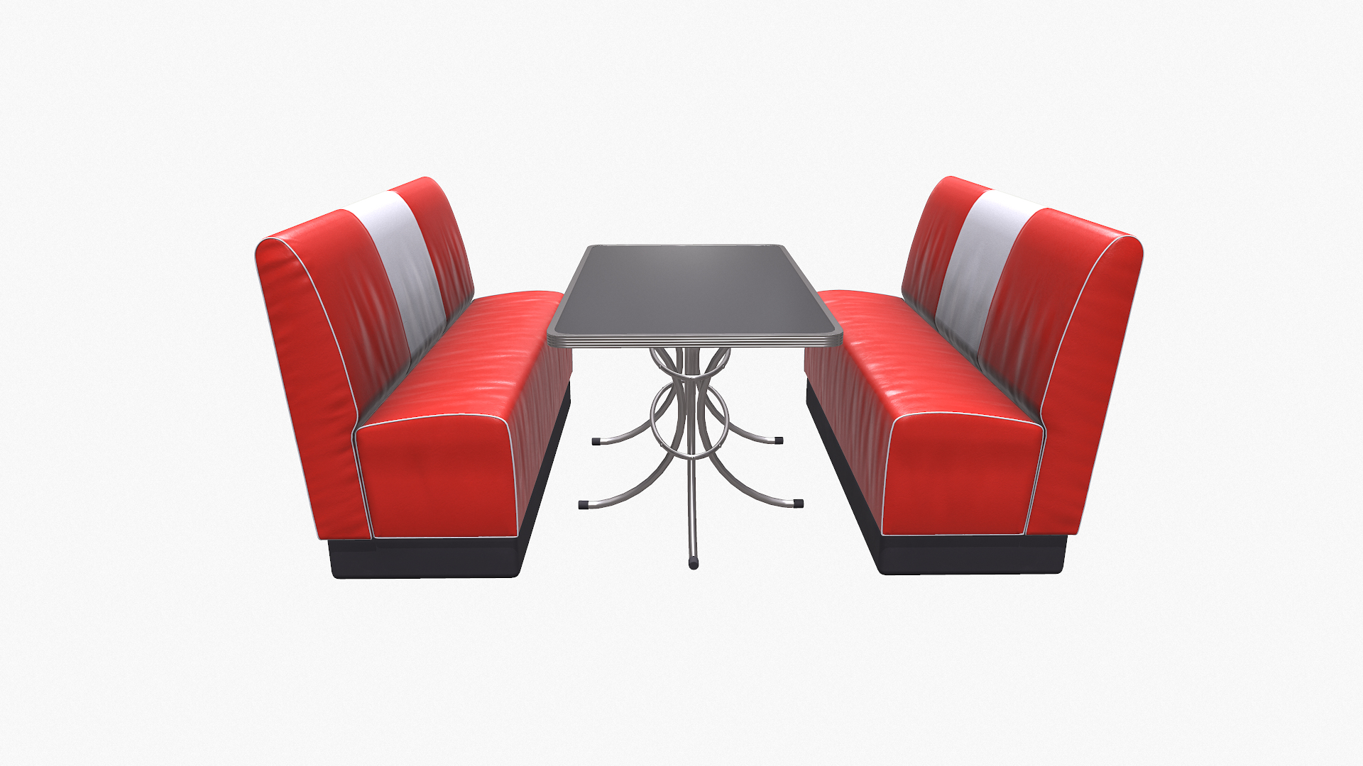 Retro Diner Booth Low-poly PBR 3D - TurboSquid 2117654