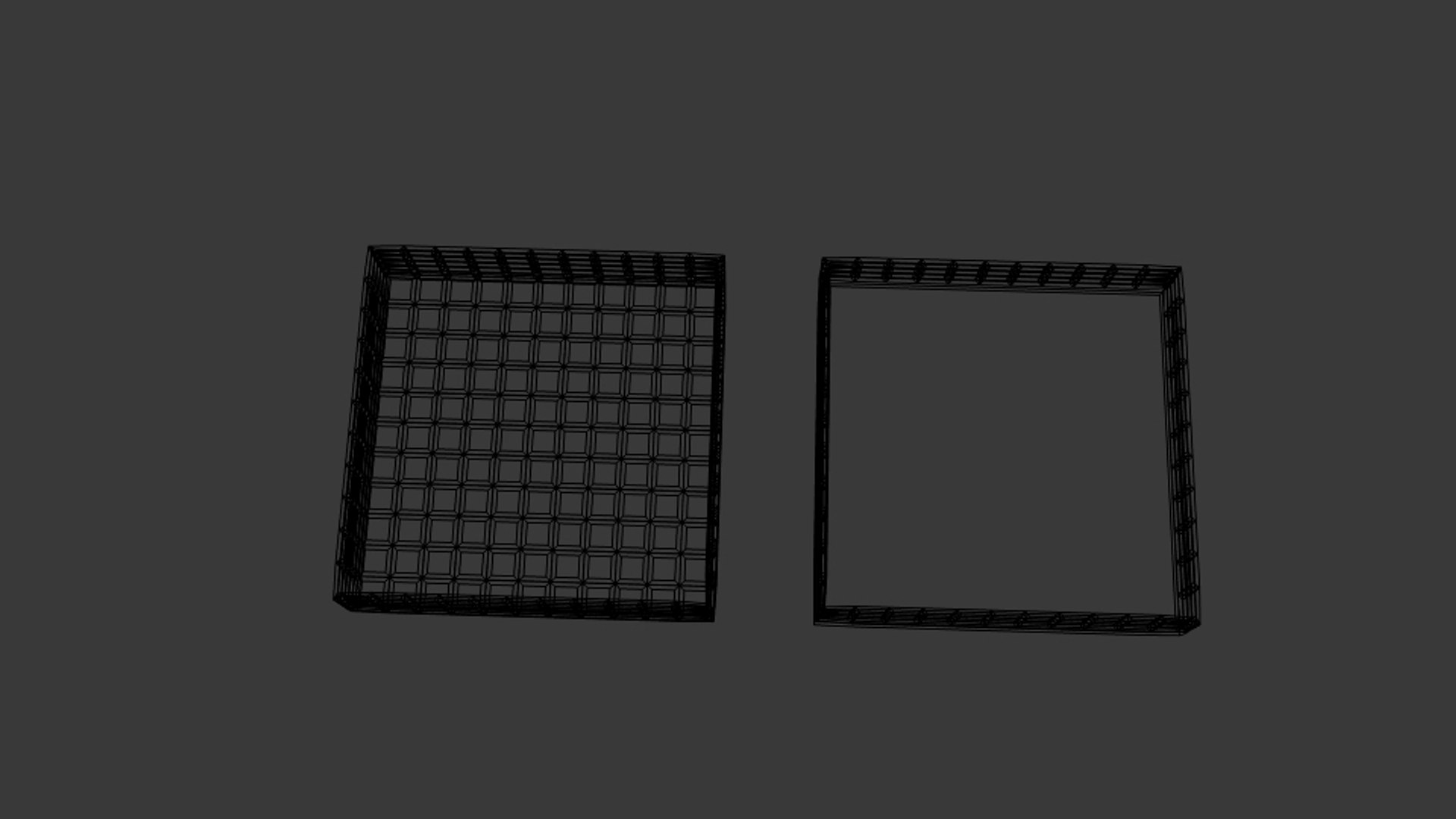 Square Wireframe Bin 3D Model - TurboSquid 1158370