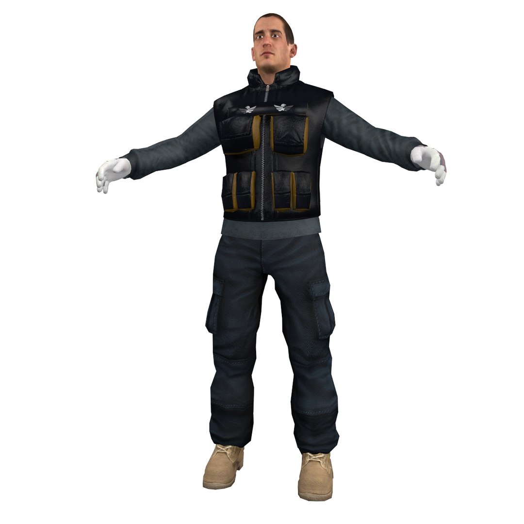 Worker Man 3d Obj