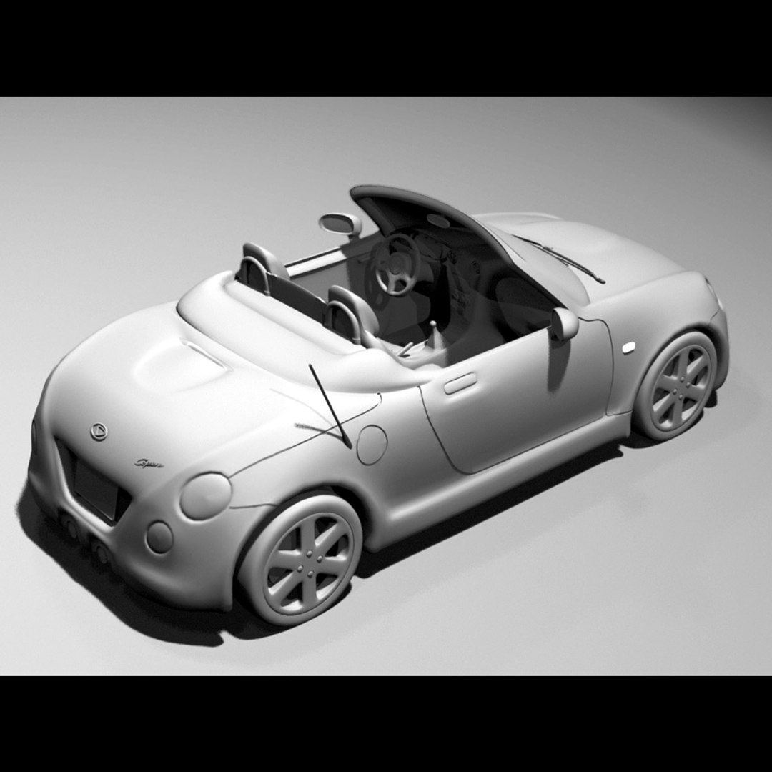 Pre-rigged Copen Convertible Rigged 3d Model