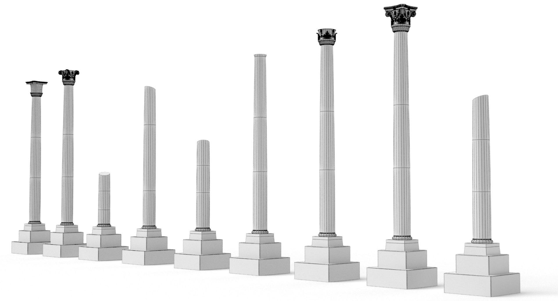 Ancient Columns Model - TurboSquid 1343257