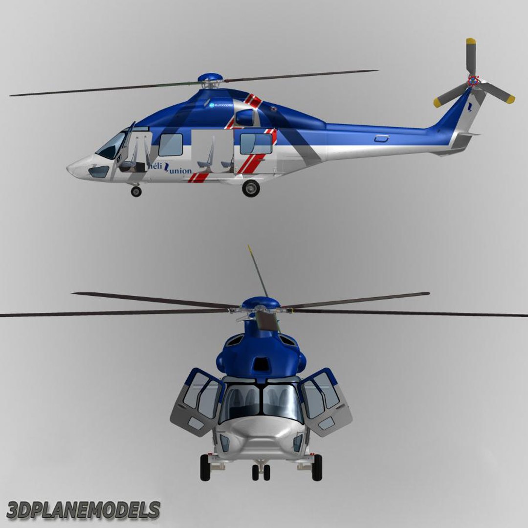 Eurocopter Helicopter Ec-175 3d Model