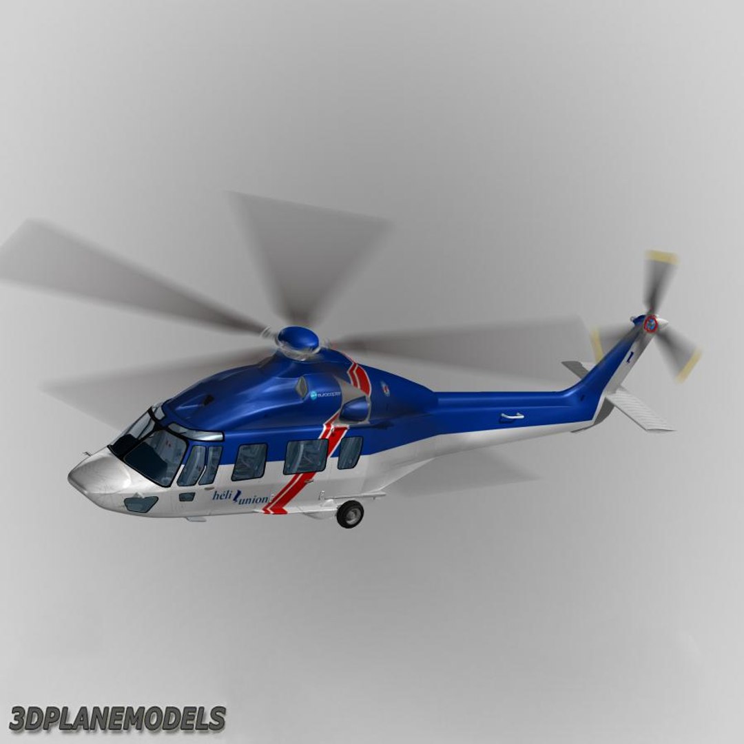 Eurocopter Helicopter Ec-175 3d Model