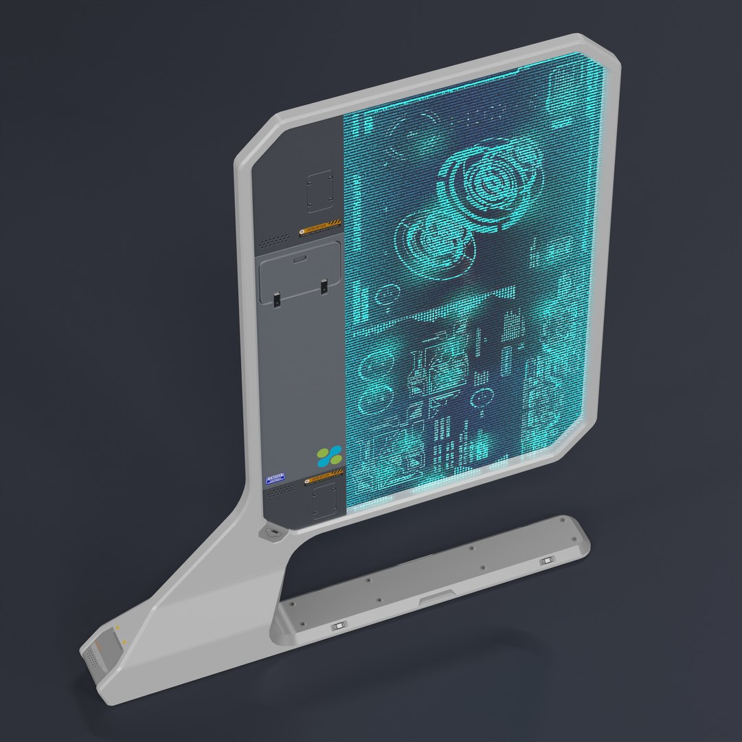 Sci-Fi Info Holographic Panel V3 3D Model - TurboSquid 1846636