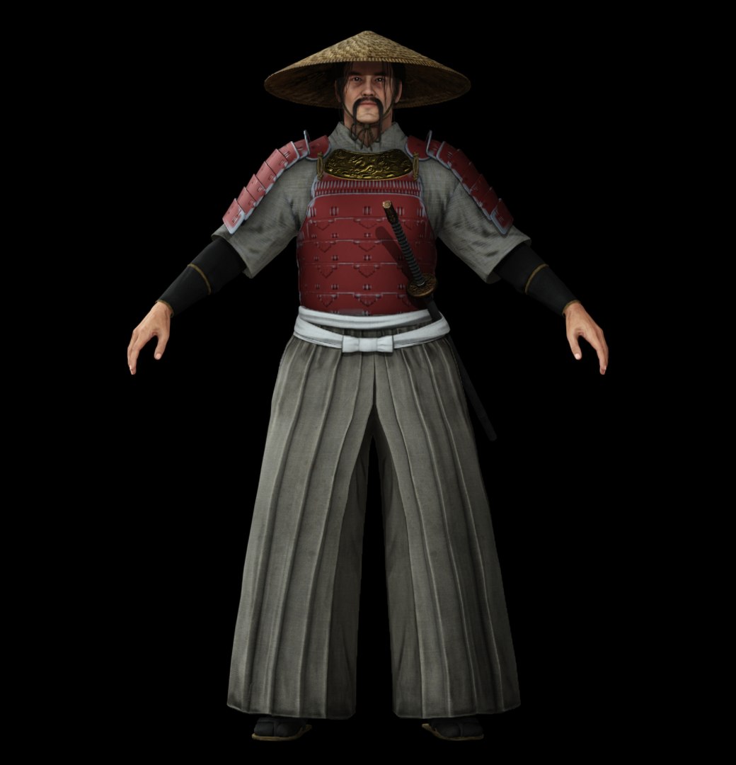 Samurai Character PBR Game Ready 3D Model - TurboSquid 2083116