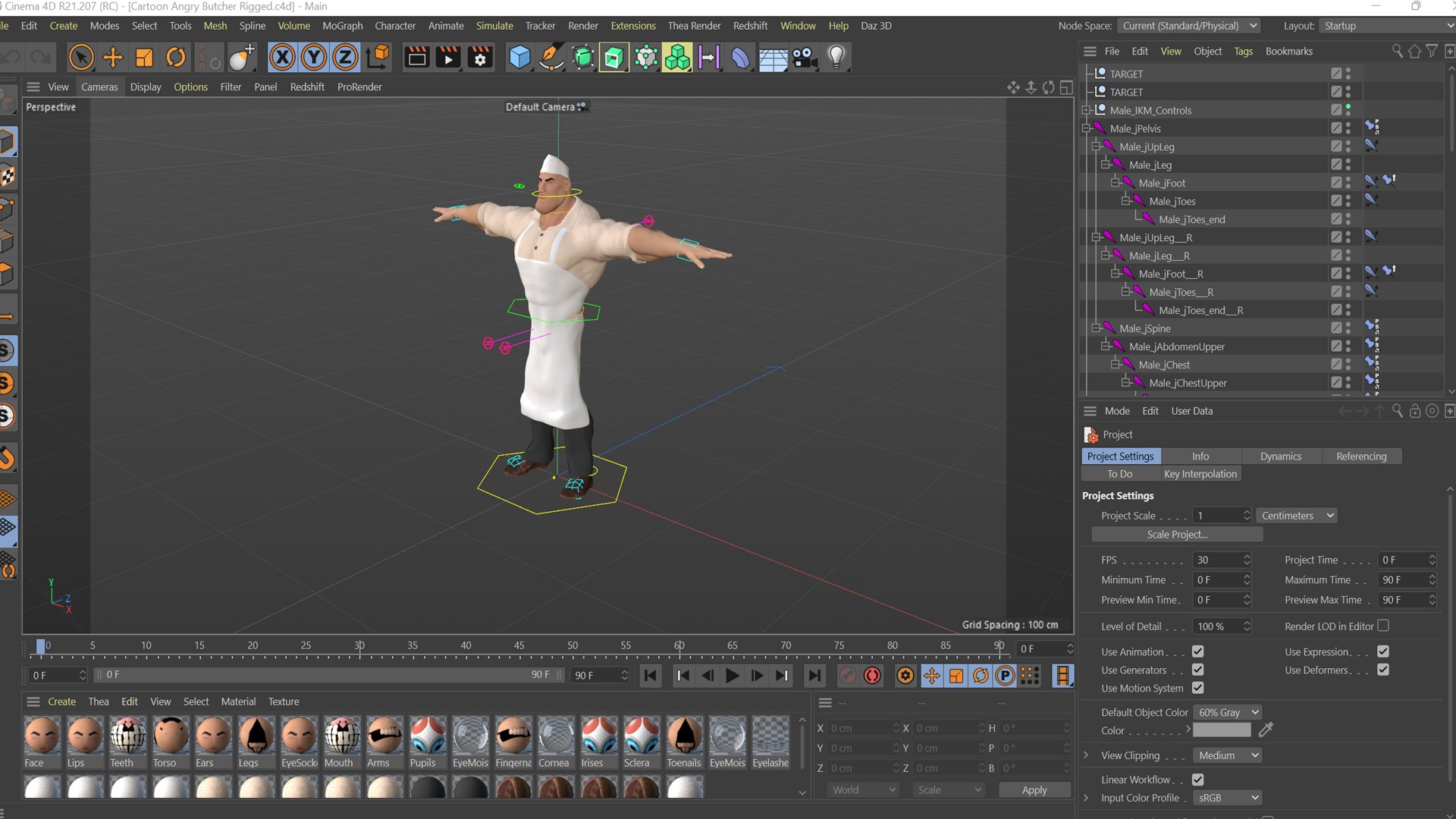 Cartoon Angry Butcher Rigged 3D Model - TurboSquid 2186910