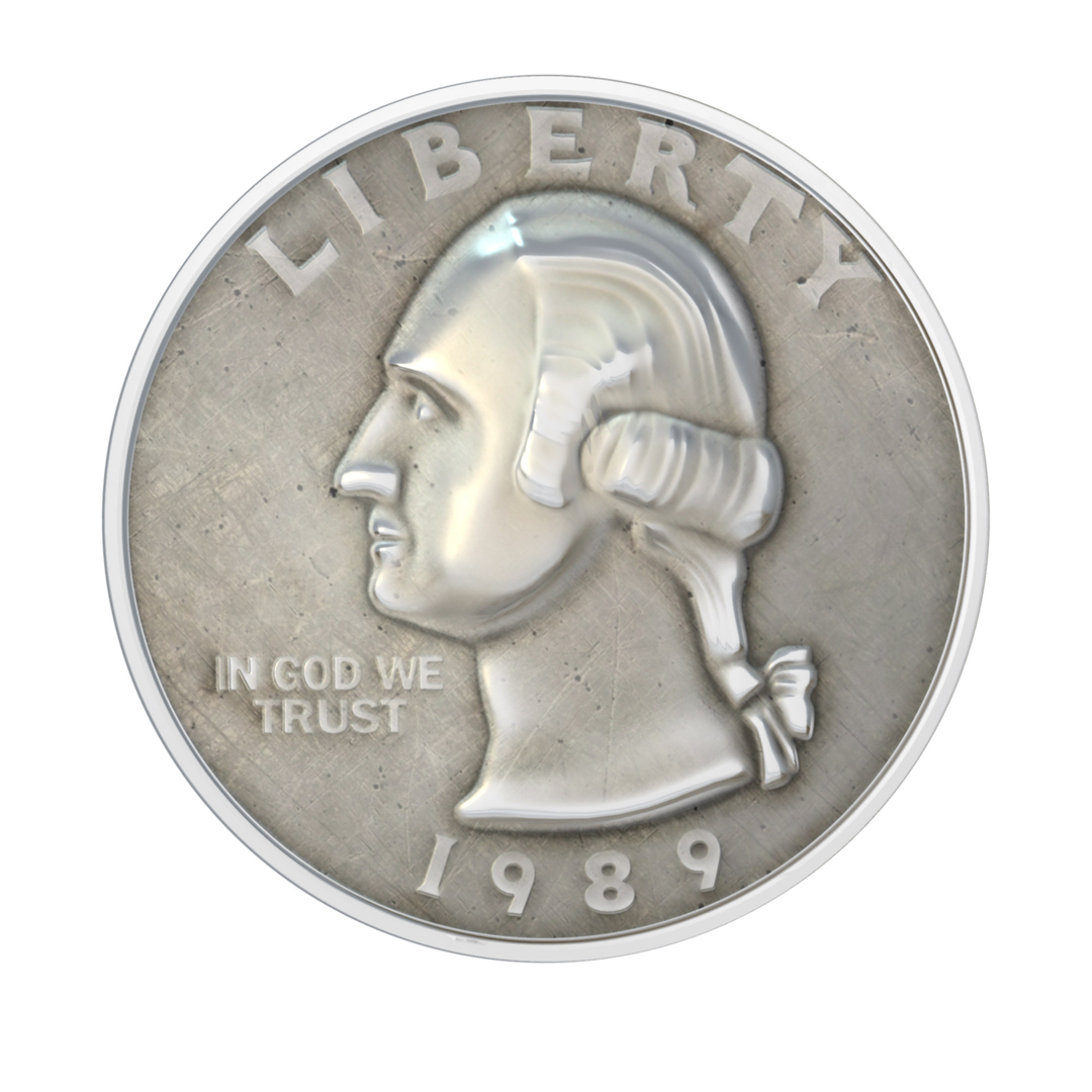 Coins Quarter 25 Cent 3d Model