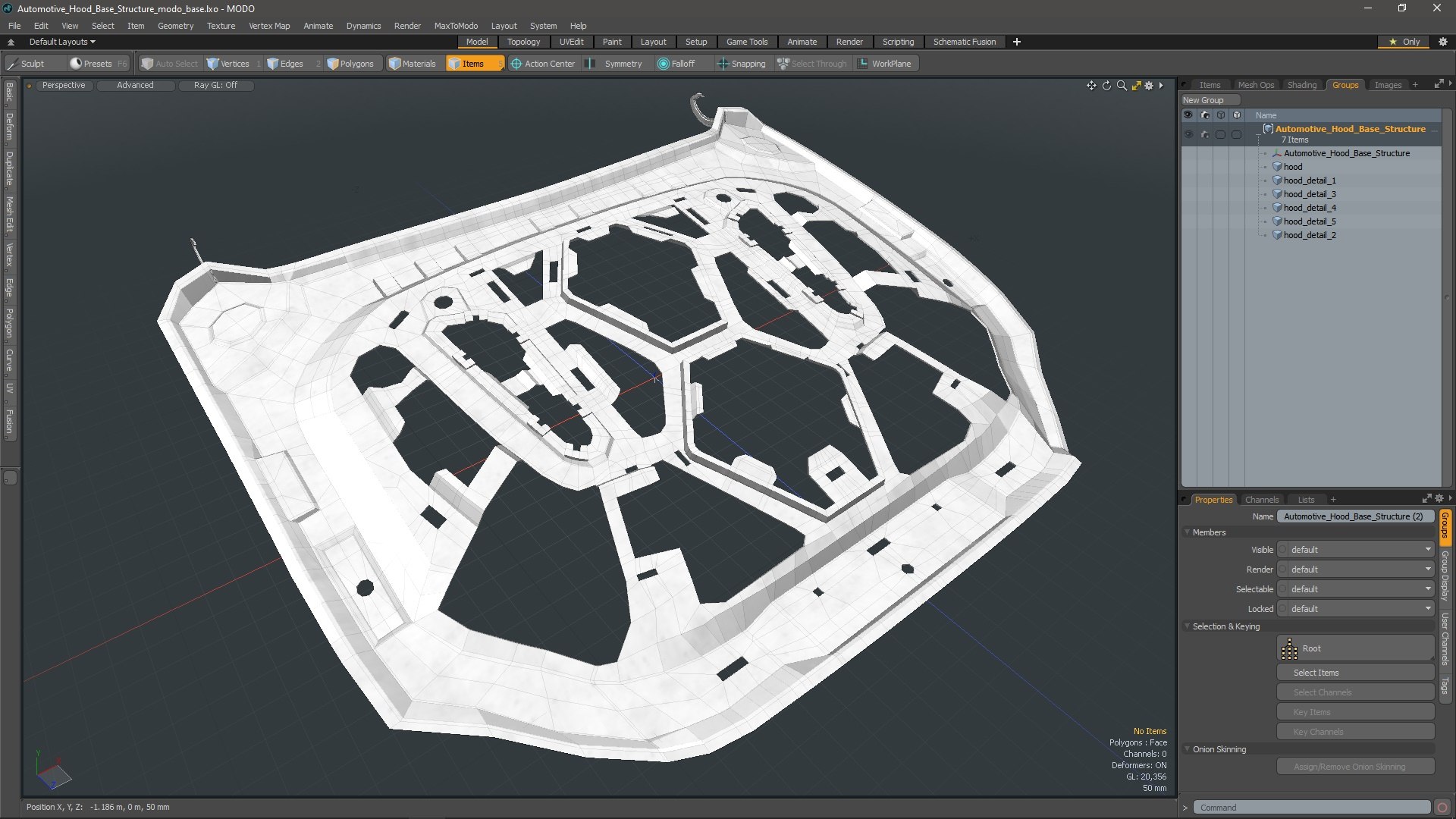 Automotive Hood Base Structure 3D Model - TurboSquid 2215826