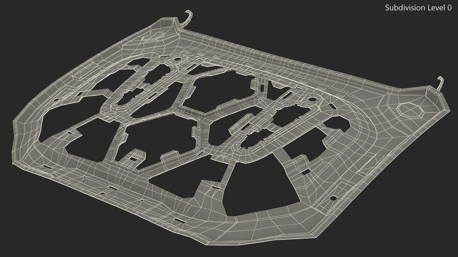 Automotive Hood Base Structure 3D Model - TurboSquid 2215826