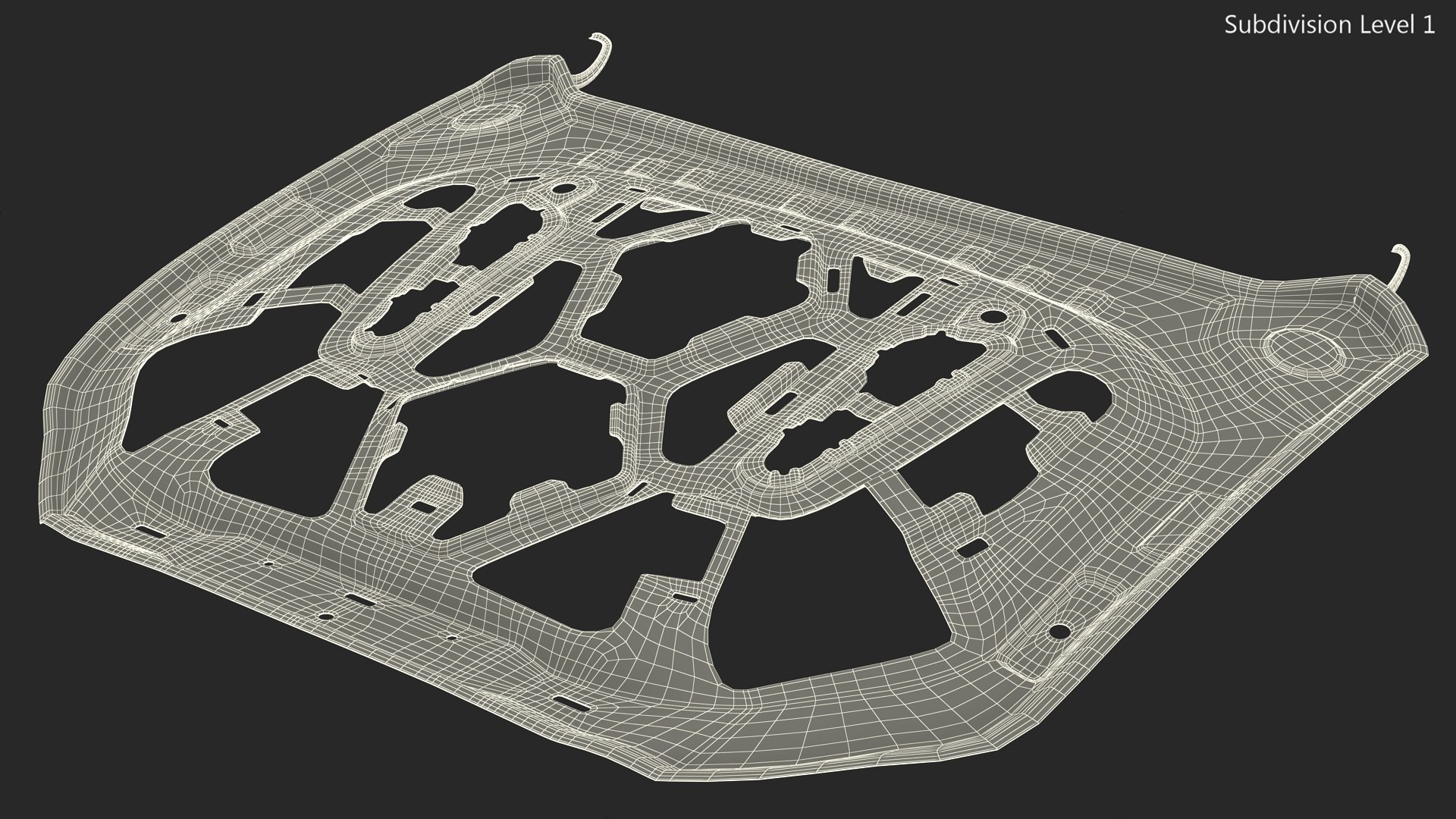 Automotive Hood Base Structure 3D Model - TurboSquid 2215826