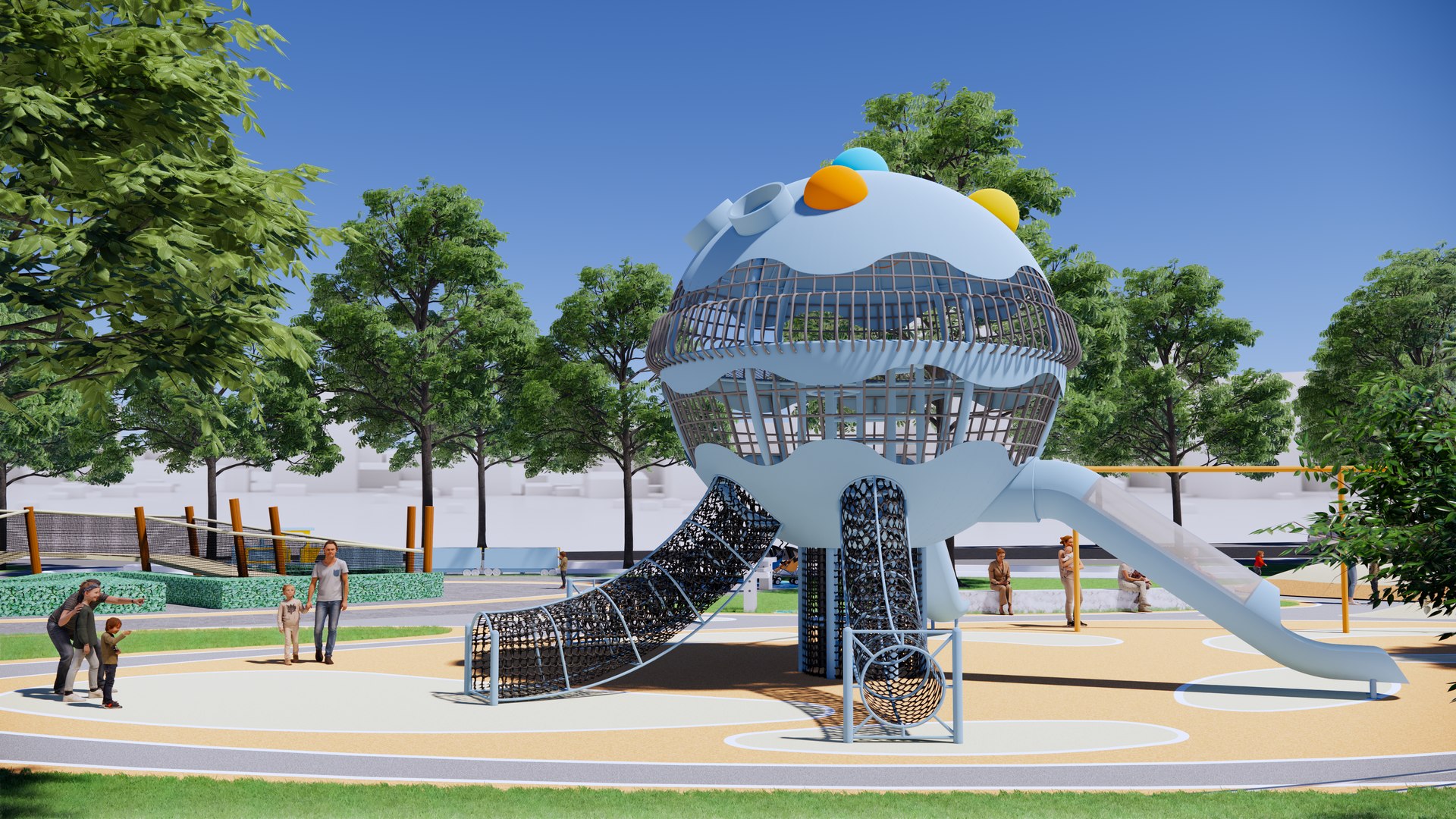 Octopus Theme Playground 3D Model - TurboSquid 2206624