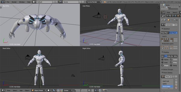 3d android male model