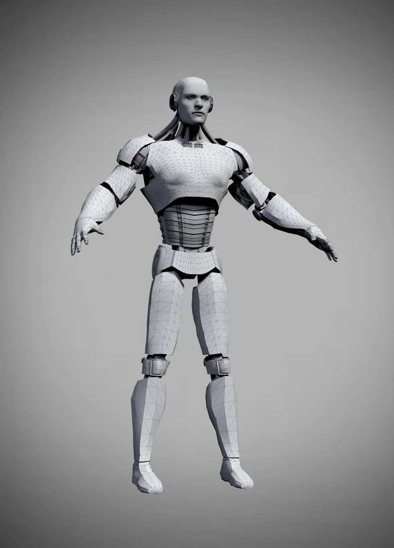 3d android male model