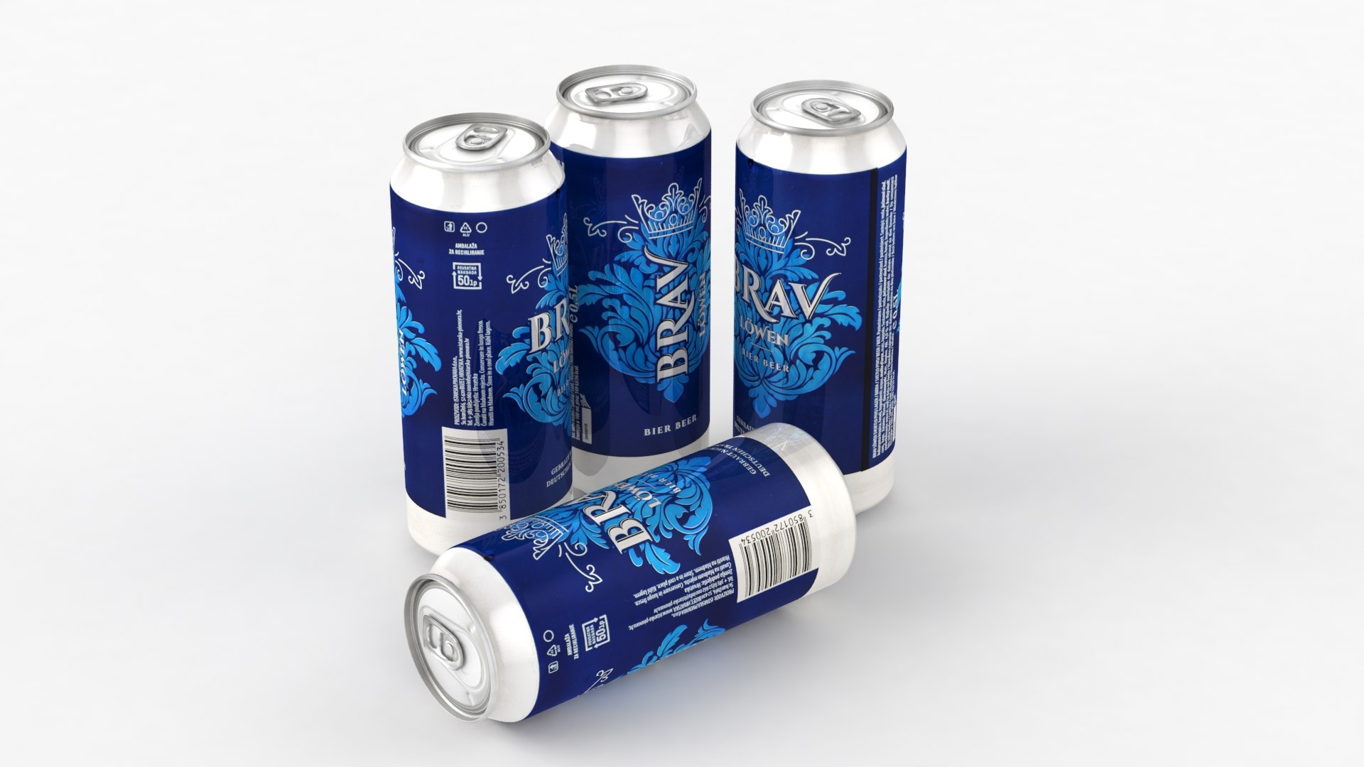 3D model Beer Can Brav Lowen 500ml 2021 - TurboSquid 1763741