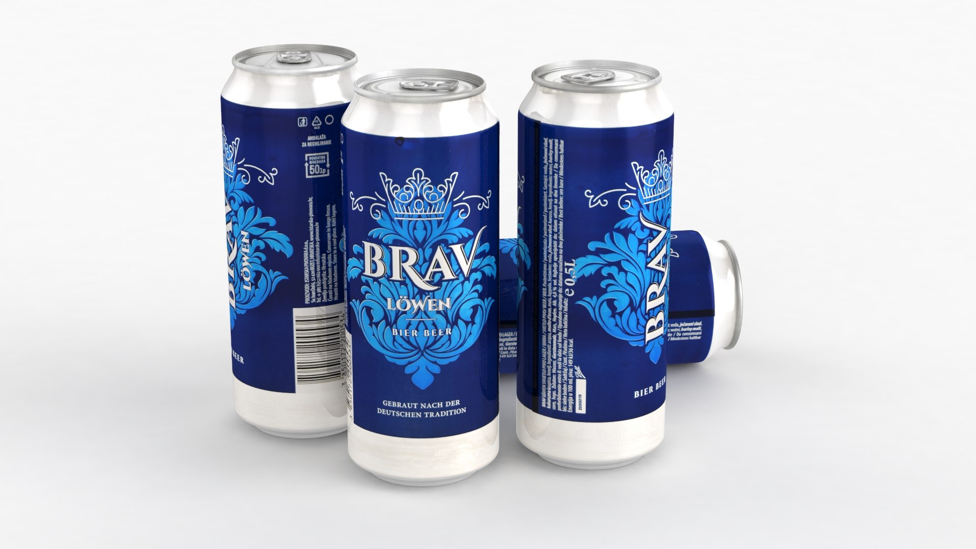 3D model Beer Can Brav Lowen 500ml 2021 - TurboSquid 1763741