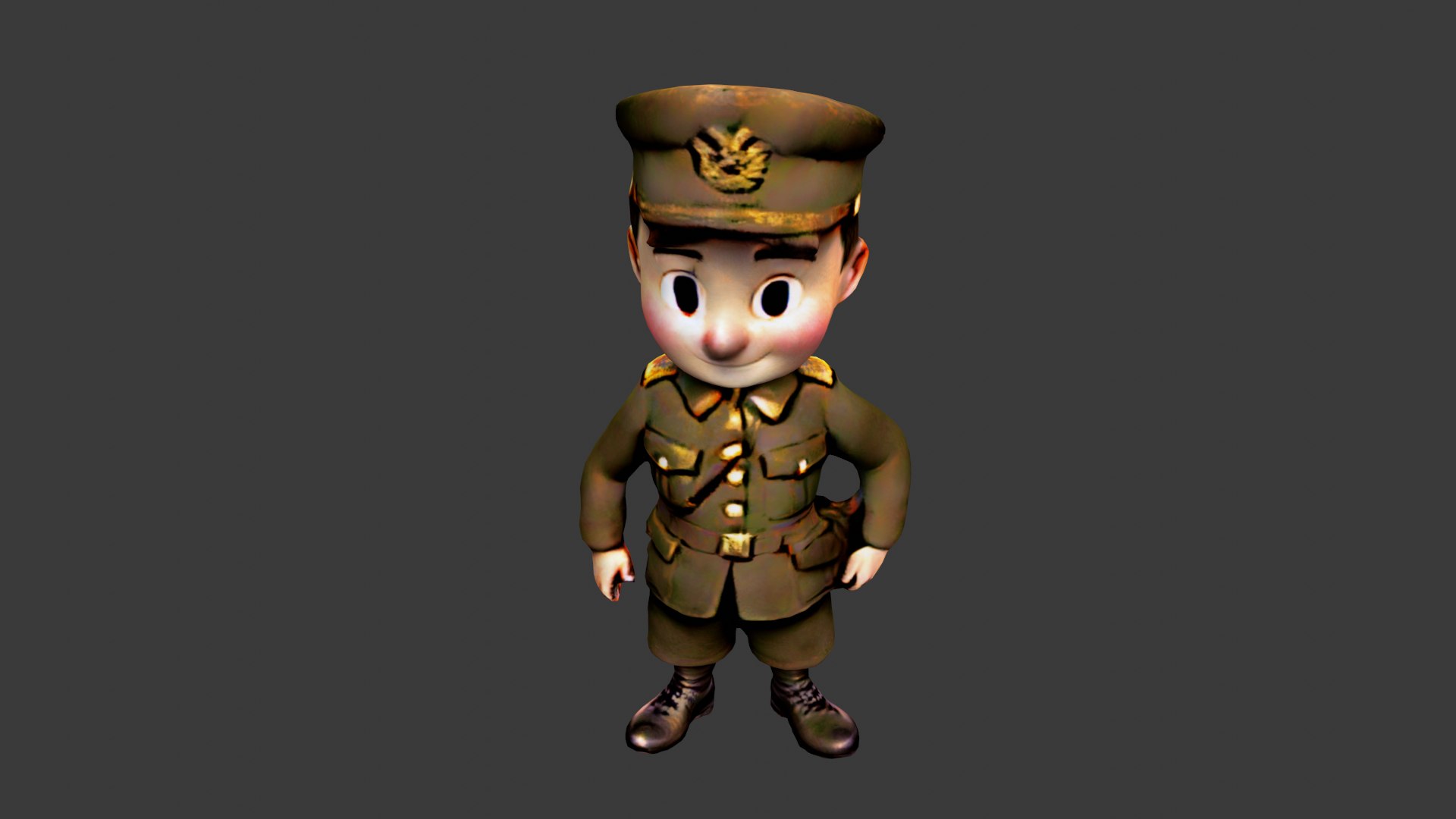 3D World War II Commander Soldier Model - TurboSquid 2128053