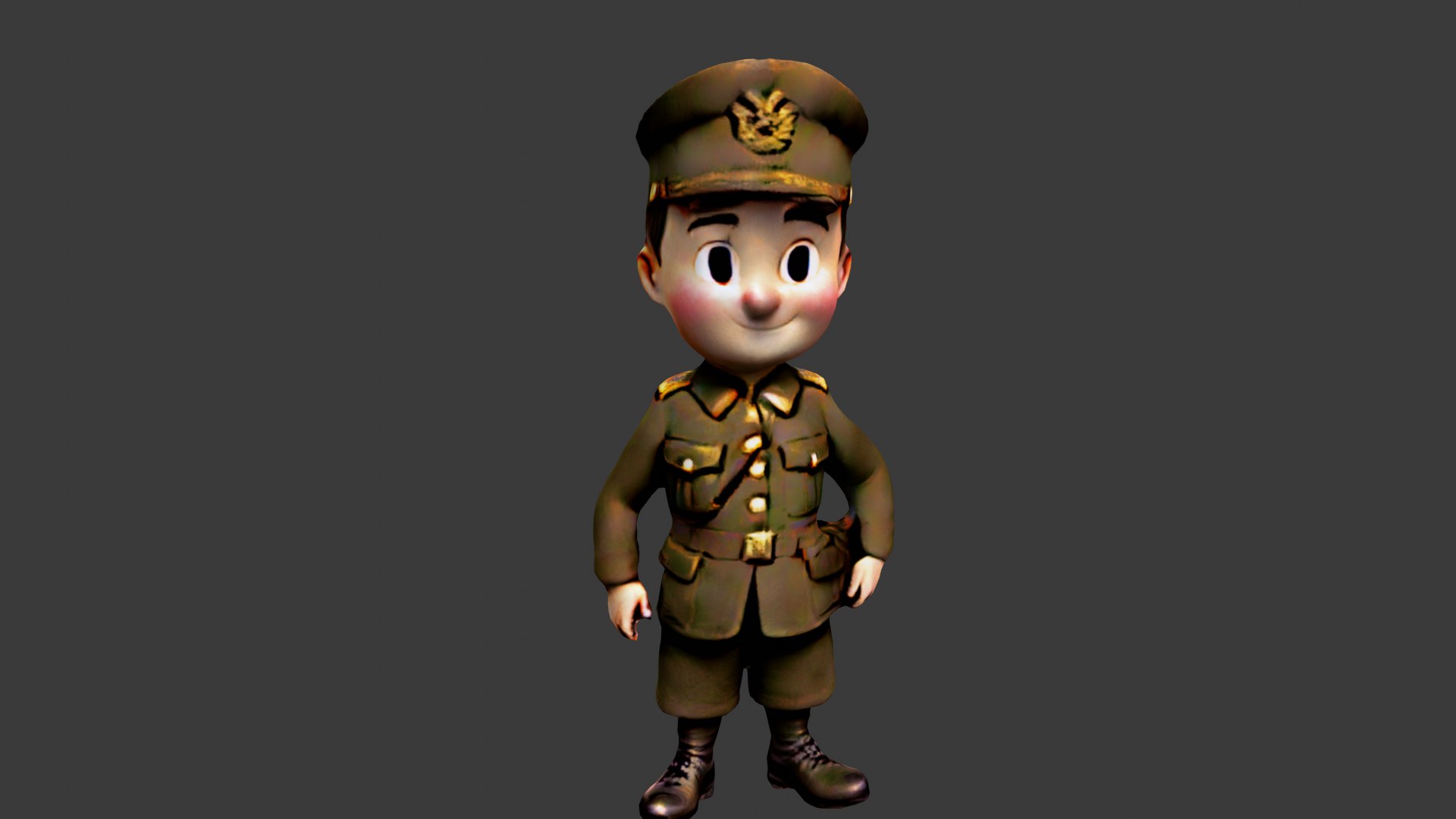3D World War II Commander Soldier Model - TurboSquid 2128053