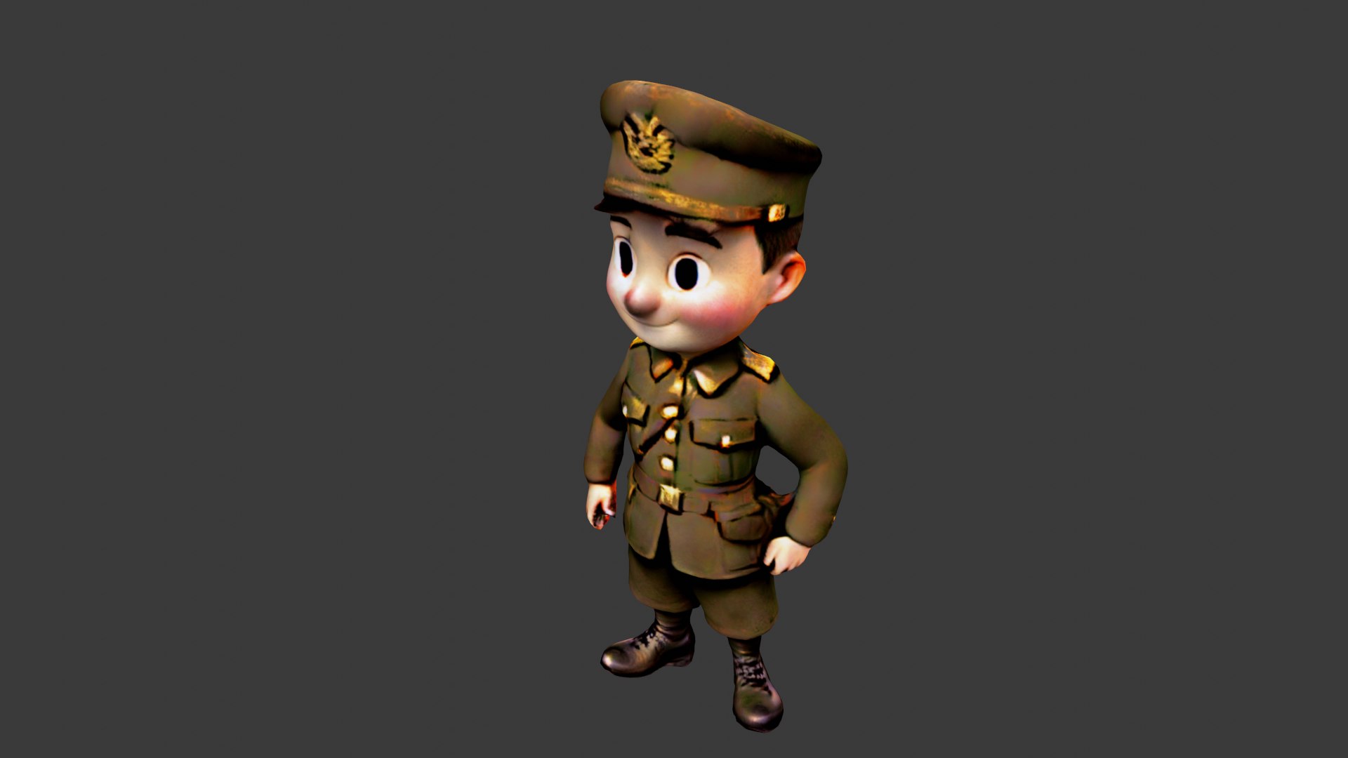 3D World War II Commander Soldier Model - TurboSquid 2128053