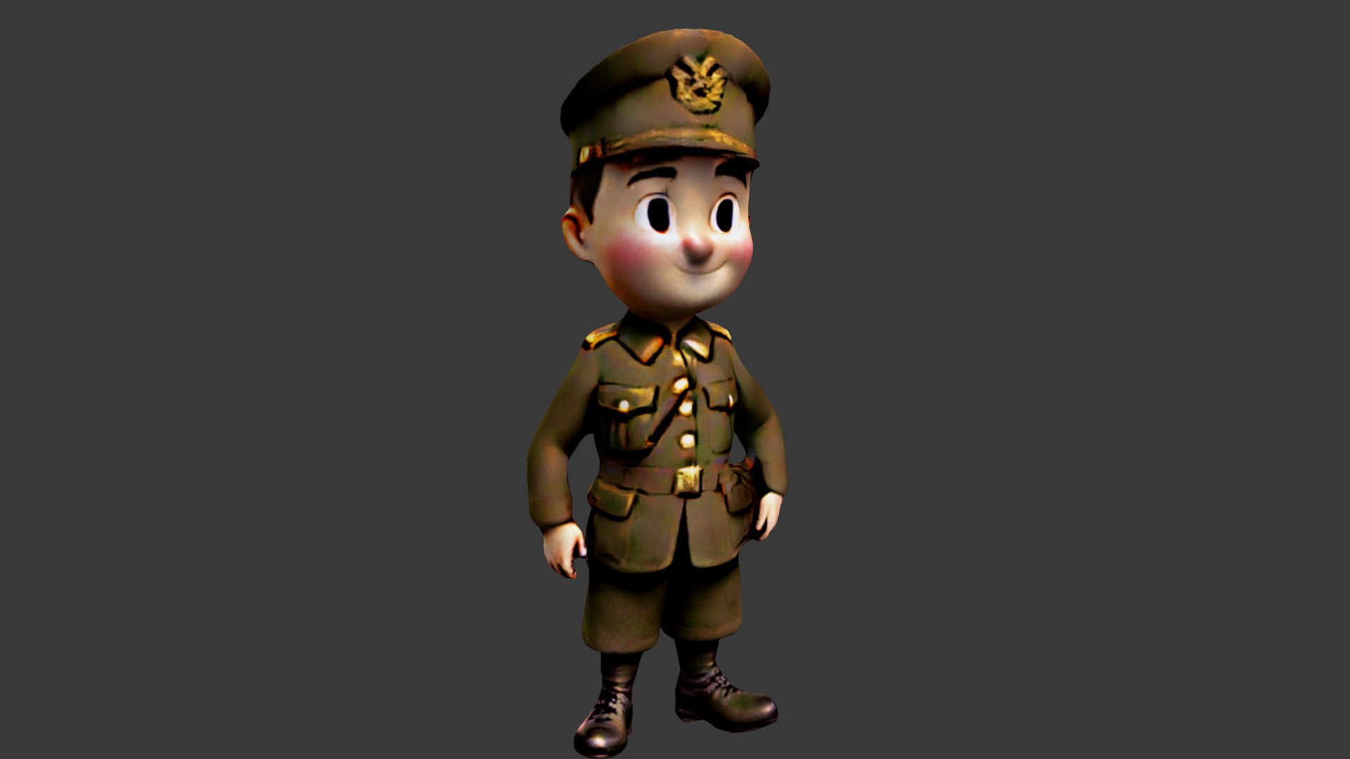 3D World War II Commander Soldier Model - TurboSquid 2128053