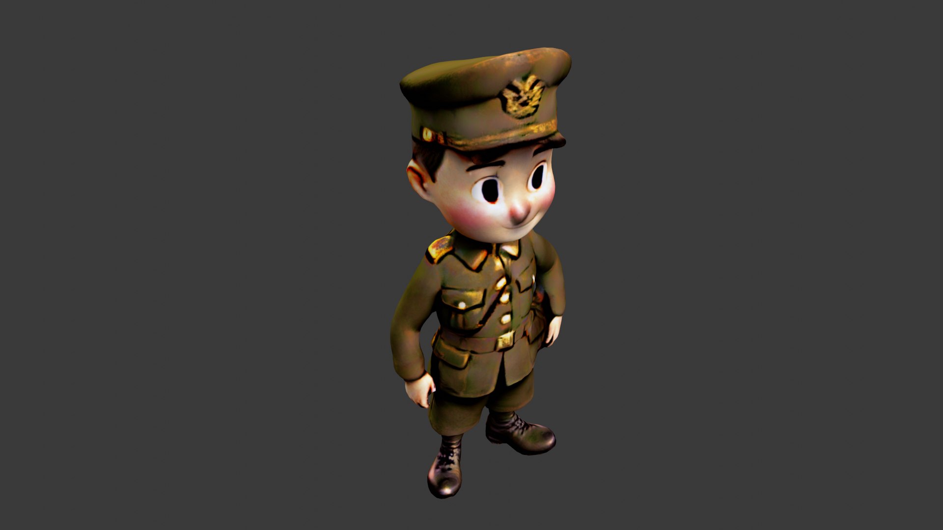 3D World War II Commander Soldier Model - TurboSquid 2128053