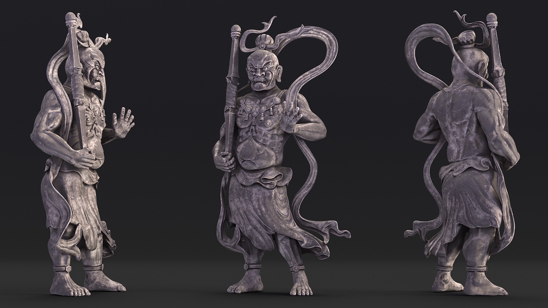 3D Nio Guardian Statue Model - TurboSquid 2092549