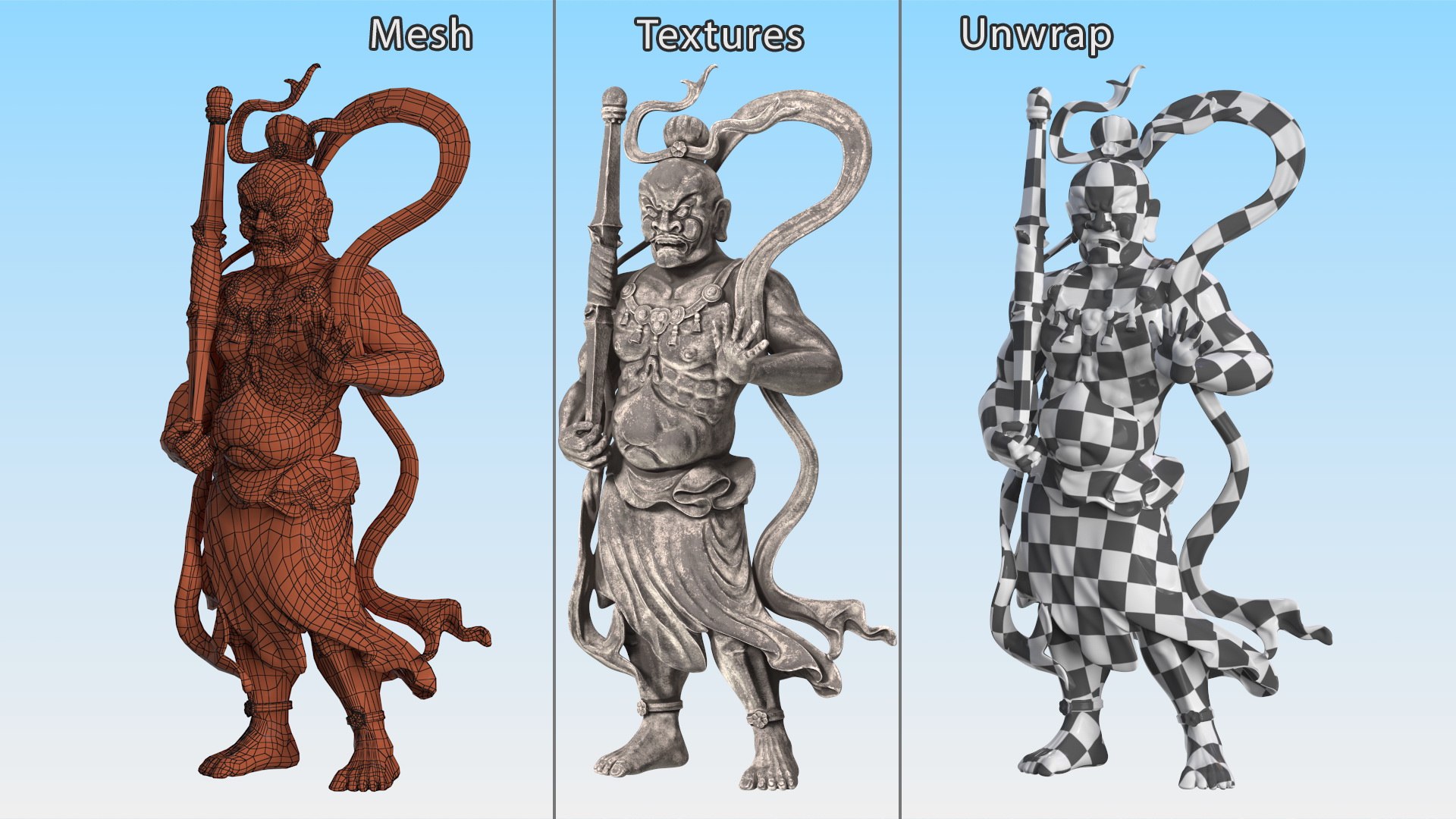 3D Nio Guardian Statue Model - TurboSquid 2092549