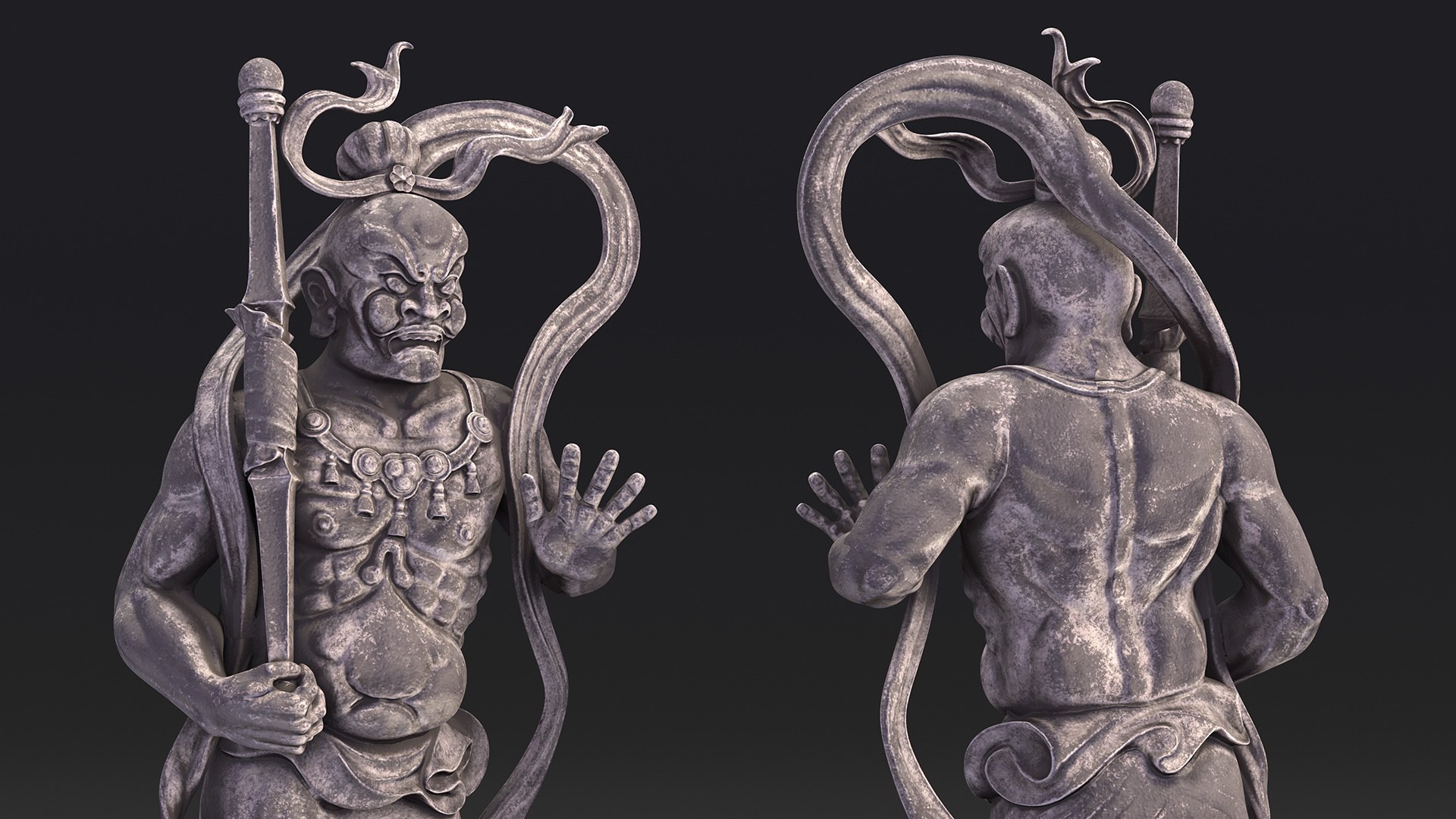 3D Nio Guardian Statue Model - TurboSquid 2092549