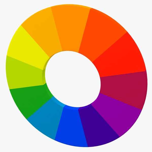 3d model of color wheel