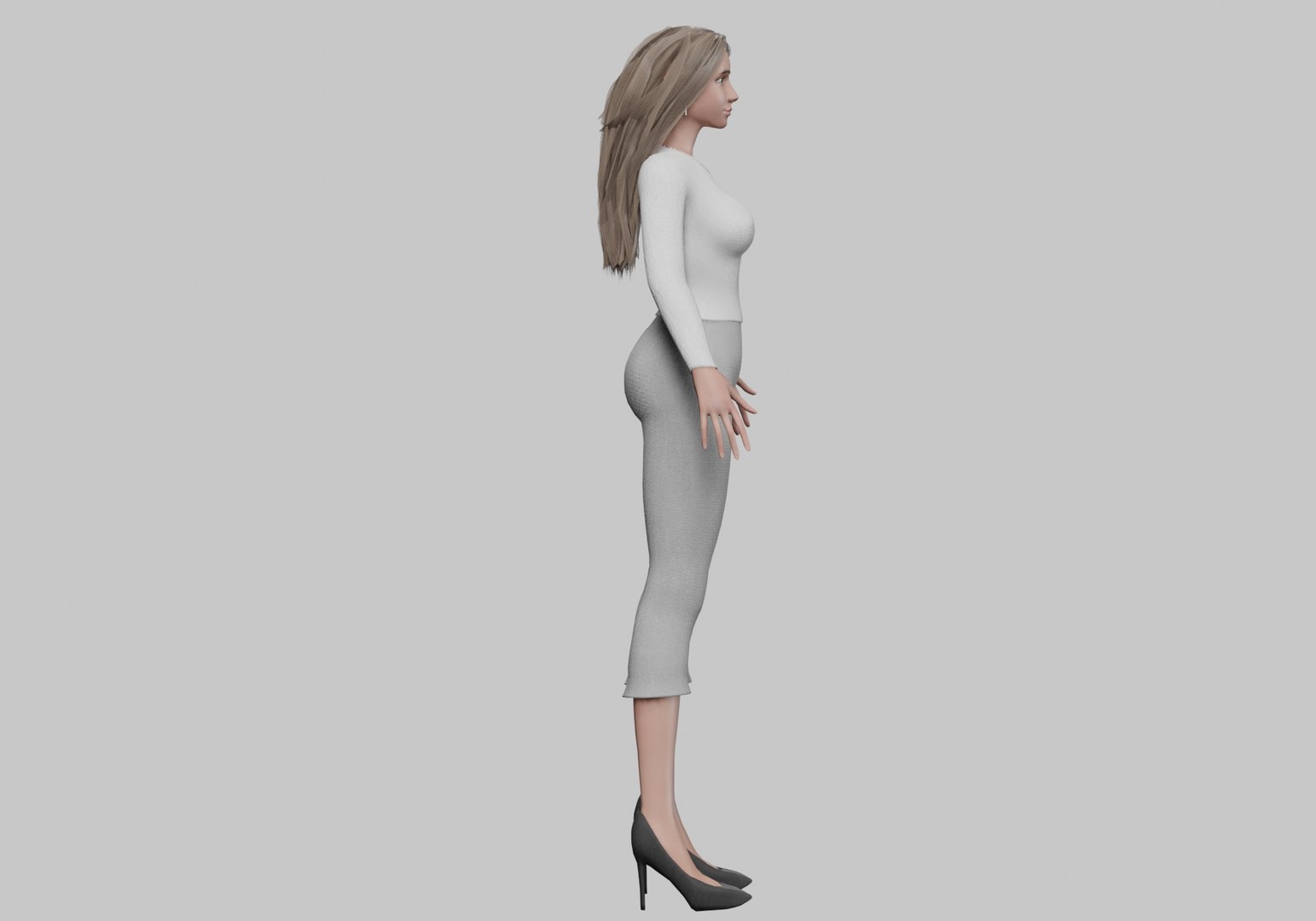 3D Blond Cute Woman V31075 - TurboSquid 2265196