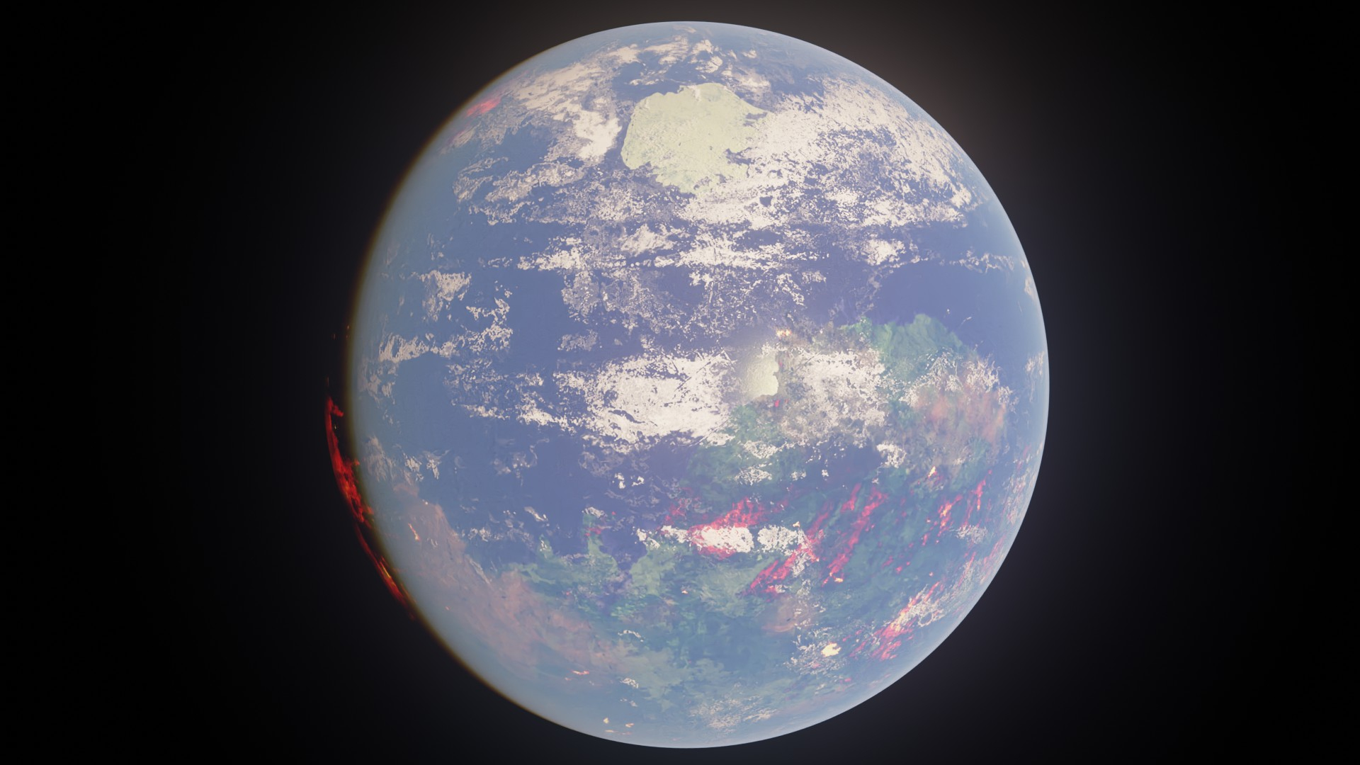 3D Alien Planet With Lava 16K Model - TurboSquid 1808553