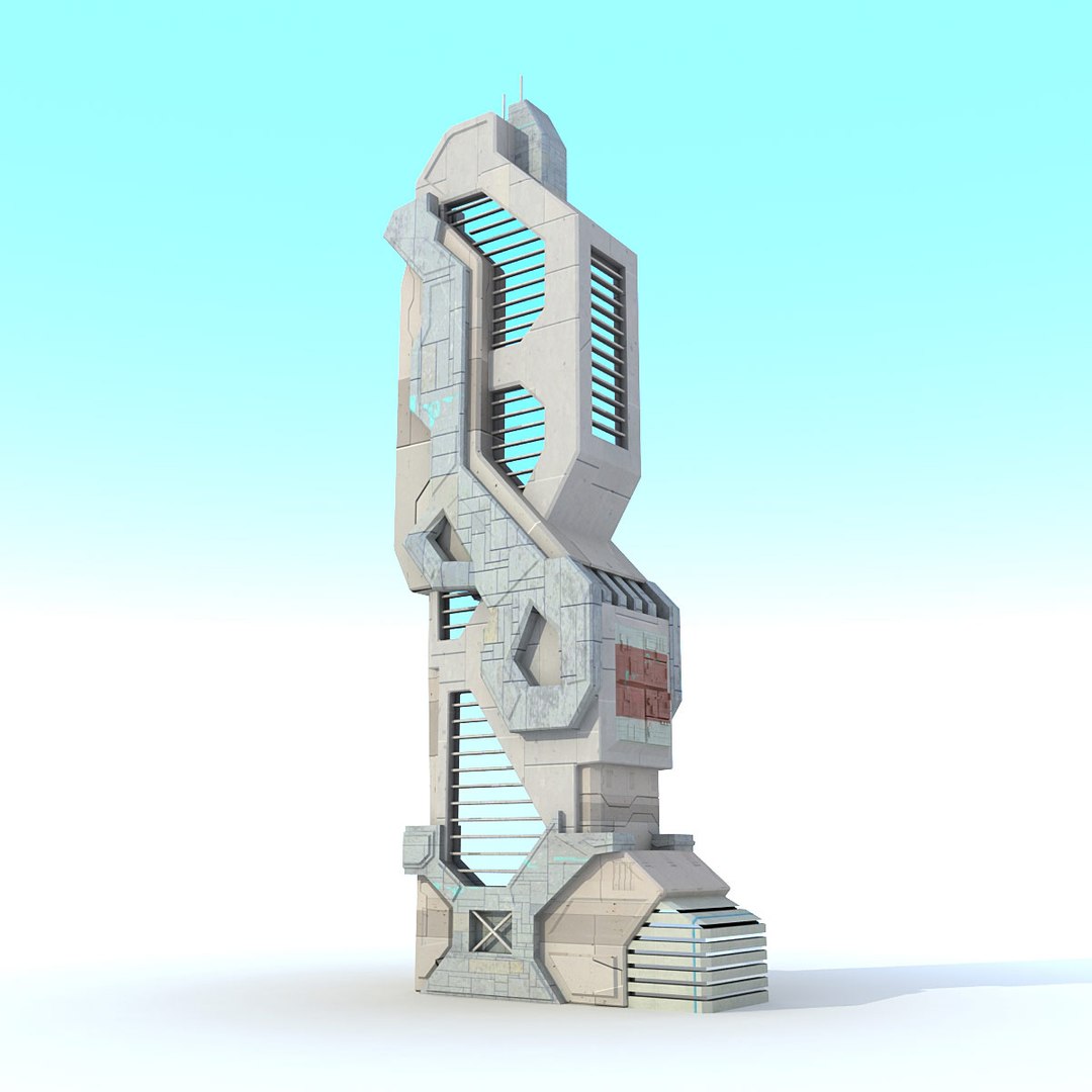 Sci Fi Futuristic Building 3d Max