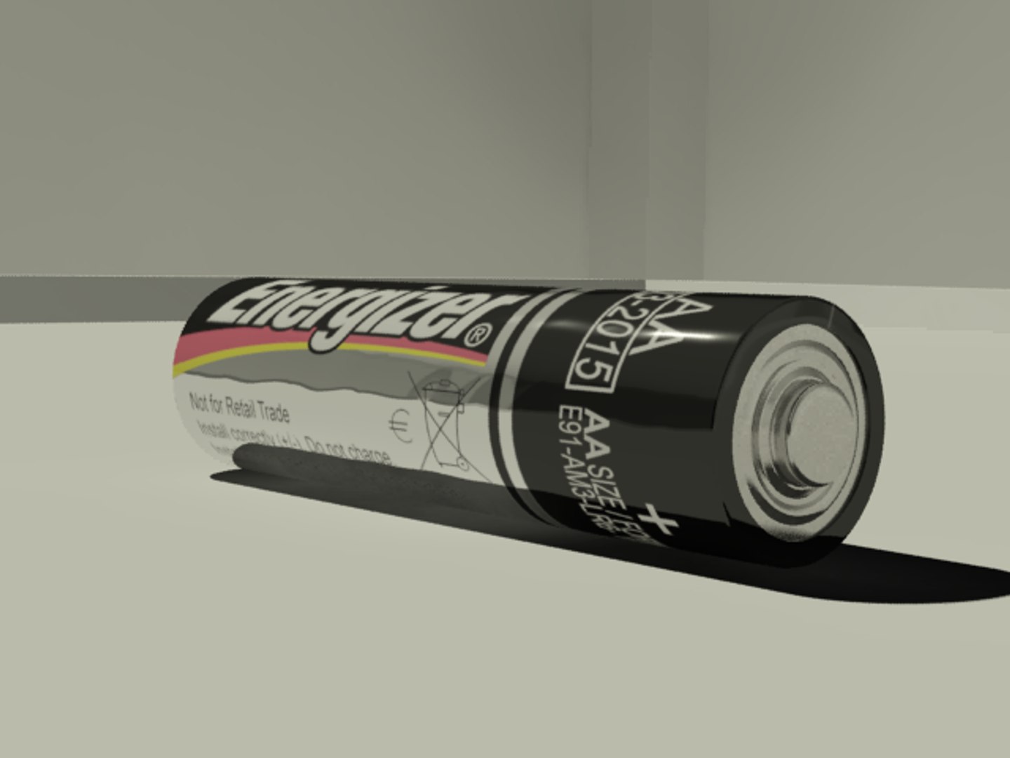 3d Aa Battery Model
