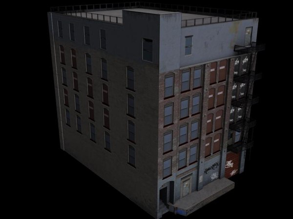3D FBX building hause graffiti