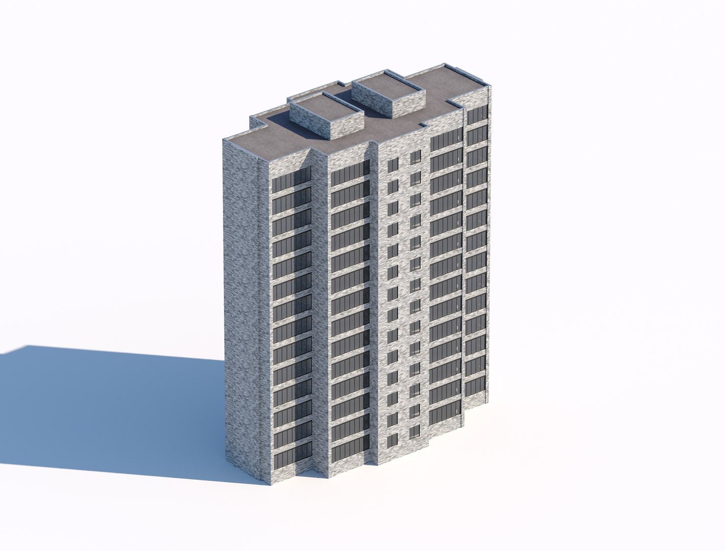 3D Model Residential 14-storey Building 3d Model - TurboSquid 1851684