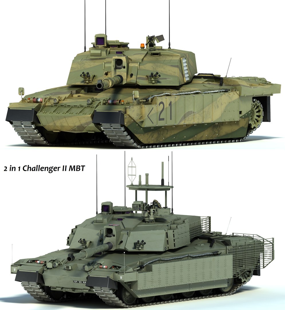 3d challenger 2 mbt tank