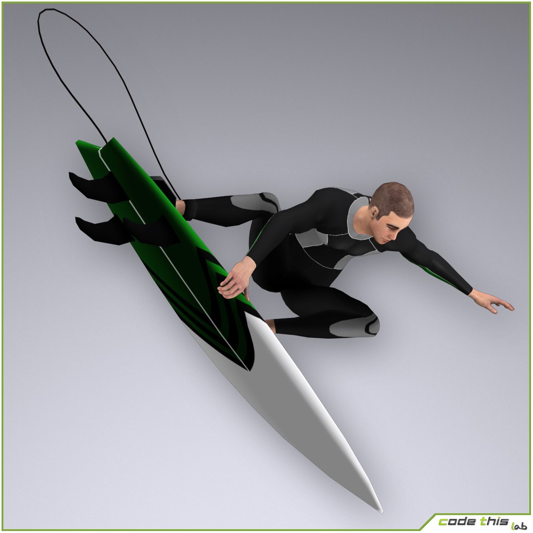 Surfer Model - TurboSquid 1185126